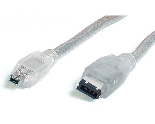 6 ft Transparent Firewire Cable 4-6 M/M - FireWire 400 Cables