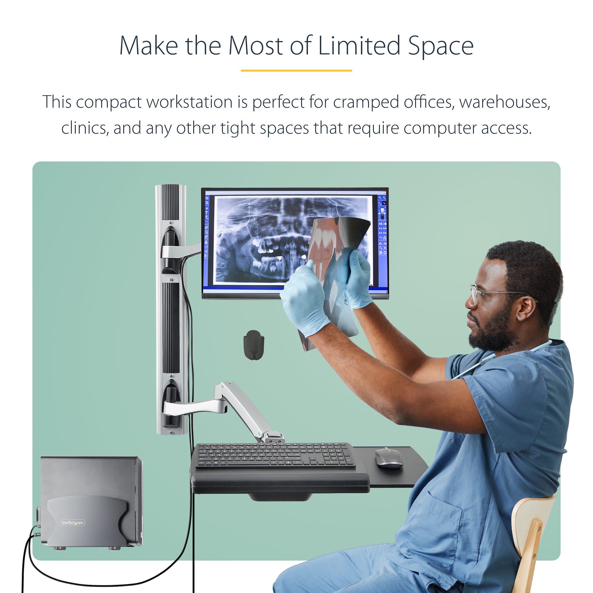 StarTech.com Wall Mount Workstation - Up To 32
