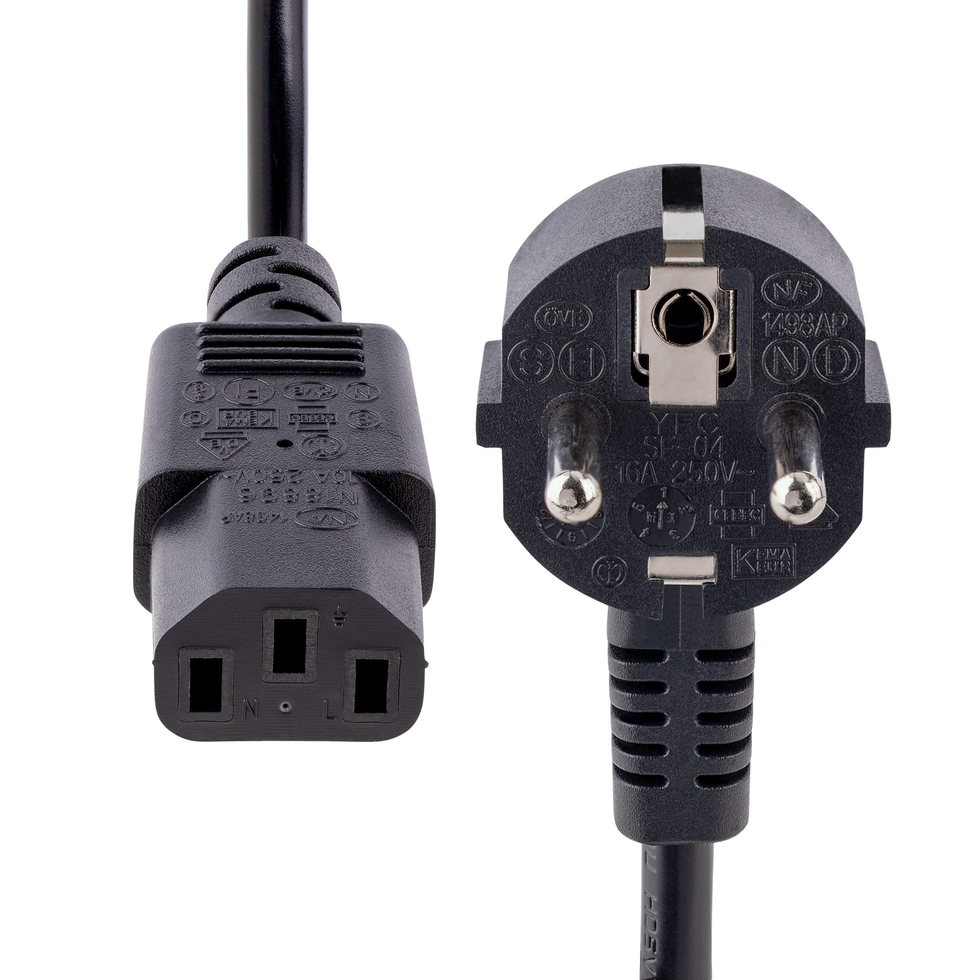 Power Lead CYD 6FT Black Power Cord, 10A 125V 18AWG Power Cable For PC ...