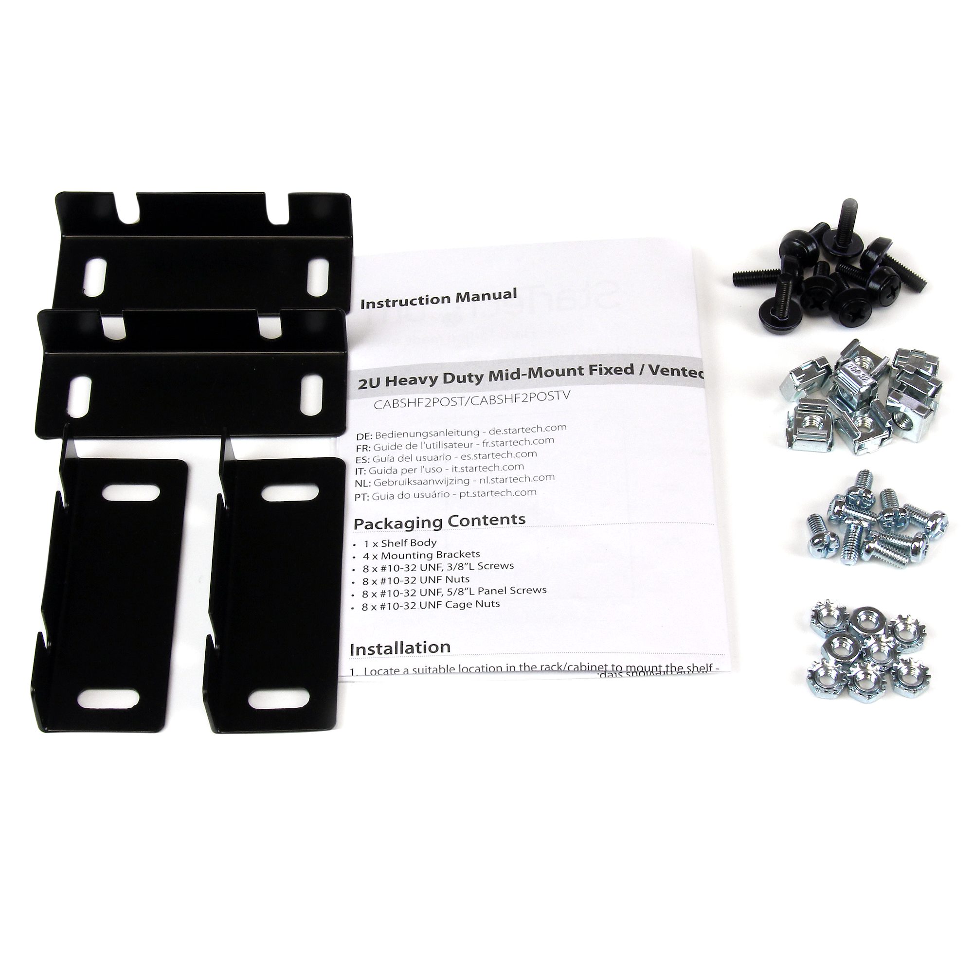 2U Vented 2Post Server Rack Shelf - Rack Shelves | Server Rack ...