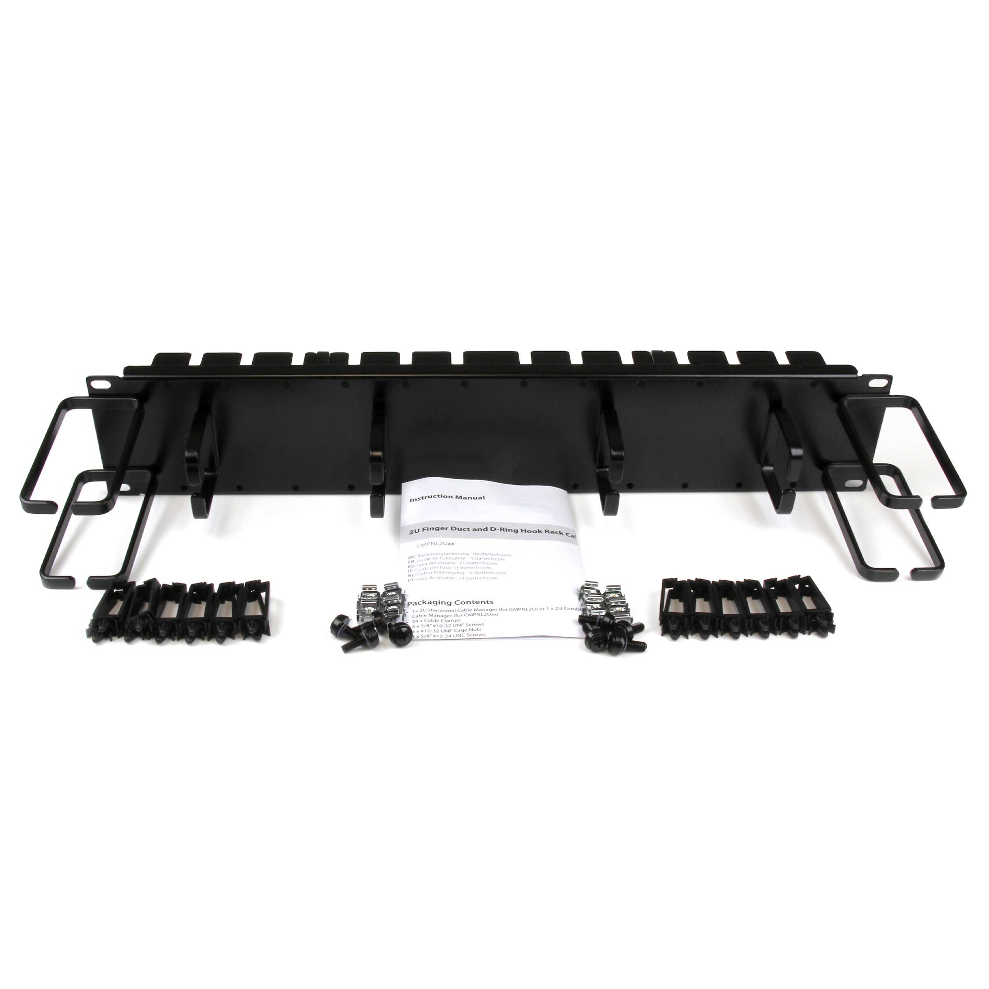 2U 19' Horizontal Cable Management Panel - Rack Cable Management ...