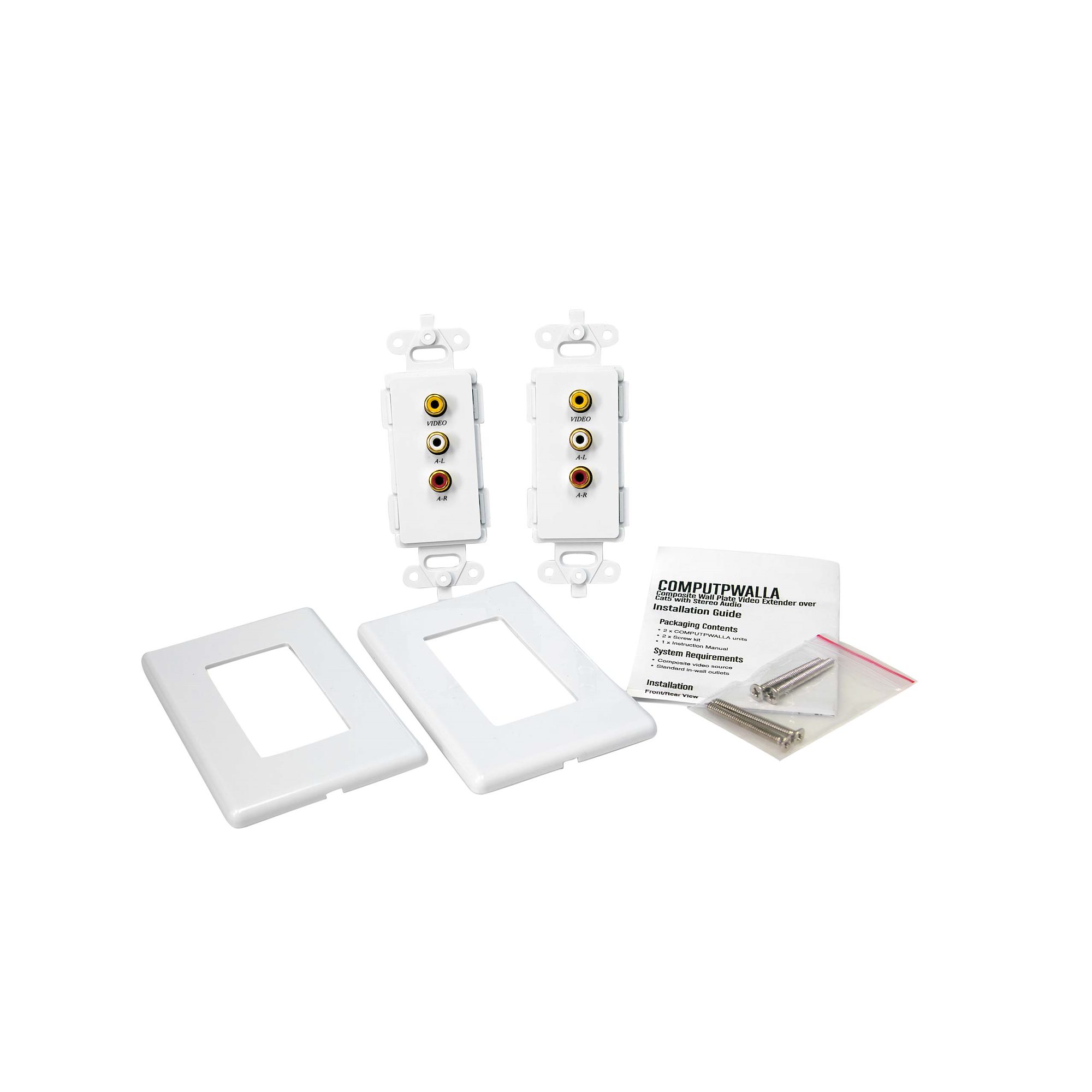 Composite Wall Plate Cat5 Video Extender - Legacy Audio-Video Extenders
