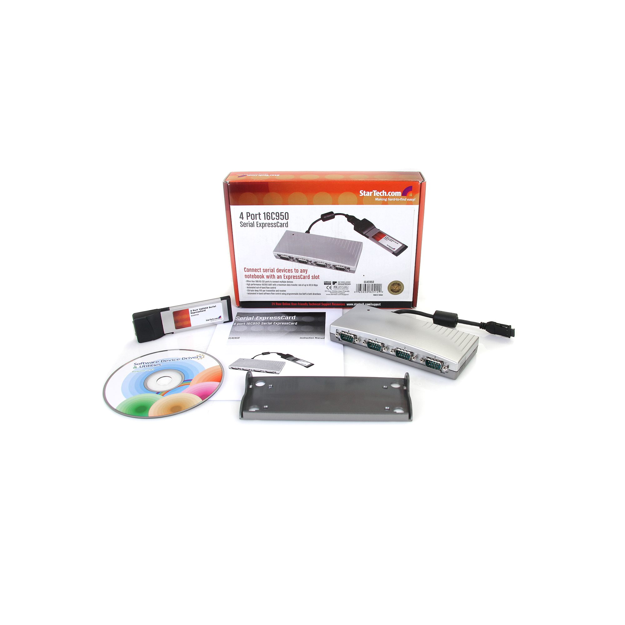 4 Port ExpressCard RS232 Serial Card - Serial Cards & Adapters