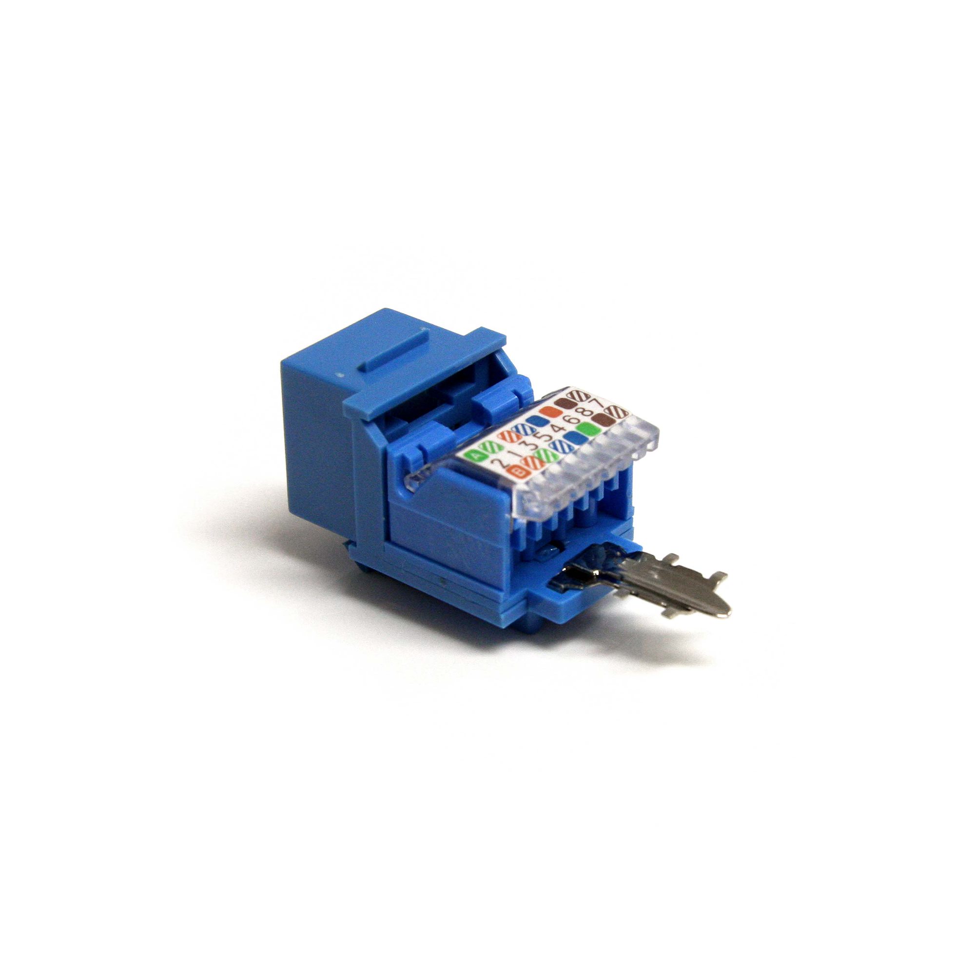 Cat5e Modular Keystone Jack Blue - Network Wall Jacks & Outlets | Mexico