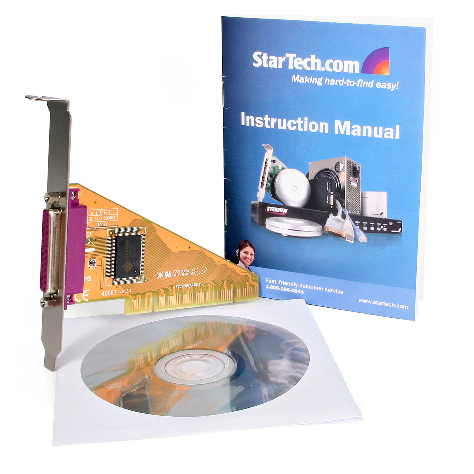 Value 1 Port PCI Parallel Adapter Card - Parallel Cards & Adapters ...