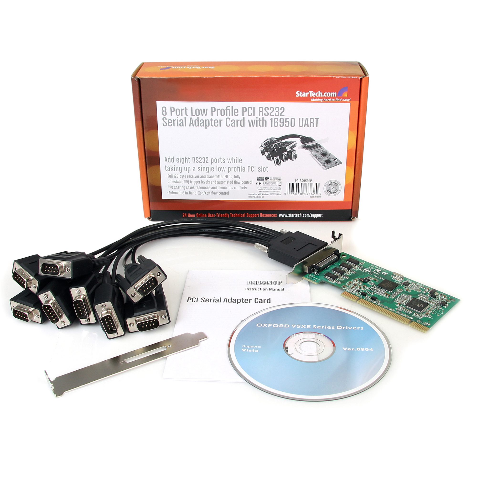 8 Port LP PCI Serial Card w/ 16950 - Serial Cards & Adapters | Belgium