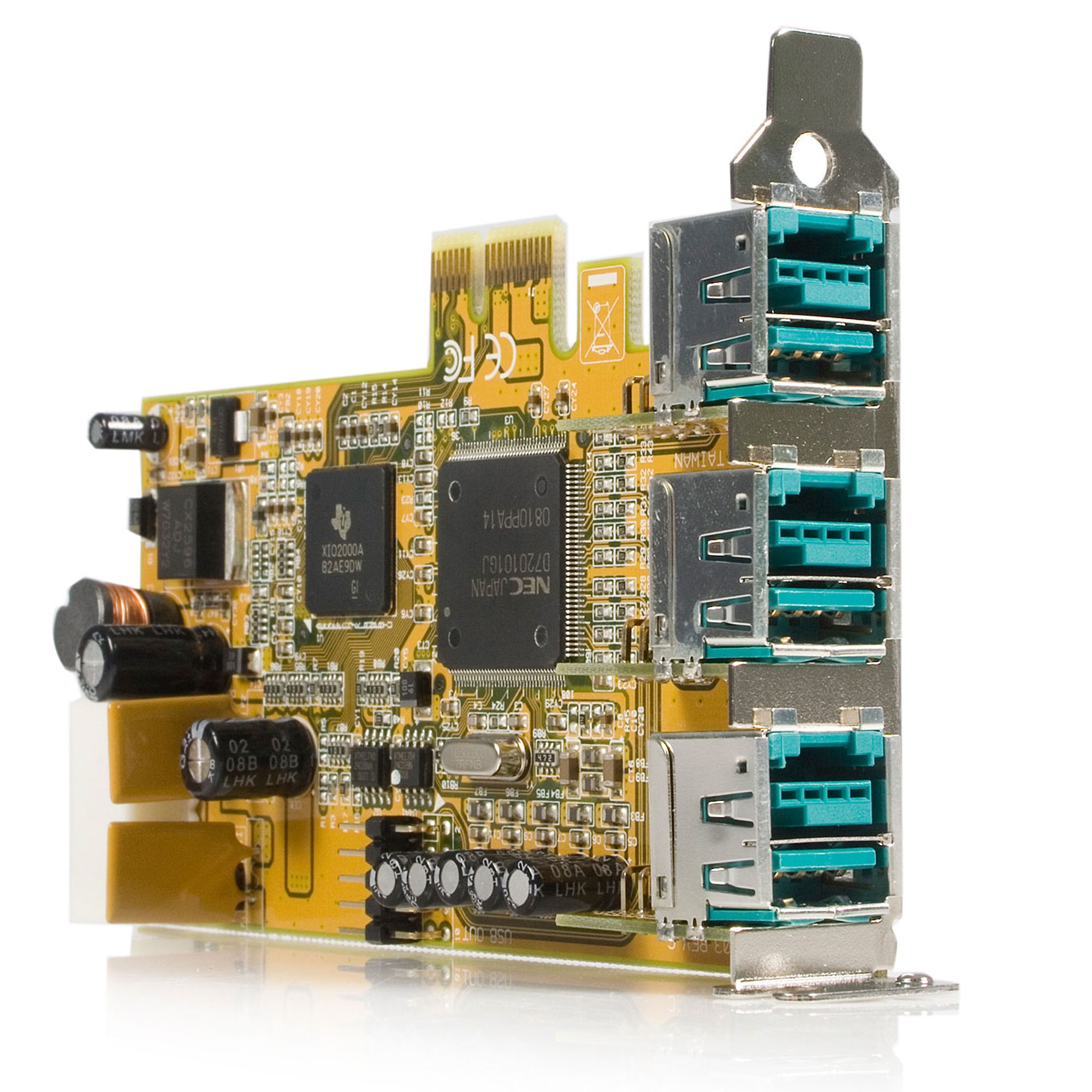 3 x LP PCIe 12V PoweredUSB Adapter Card - Powered USB Cards & Adapters