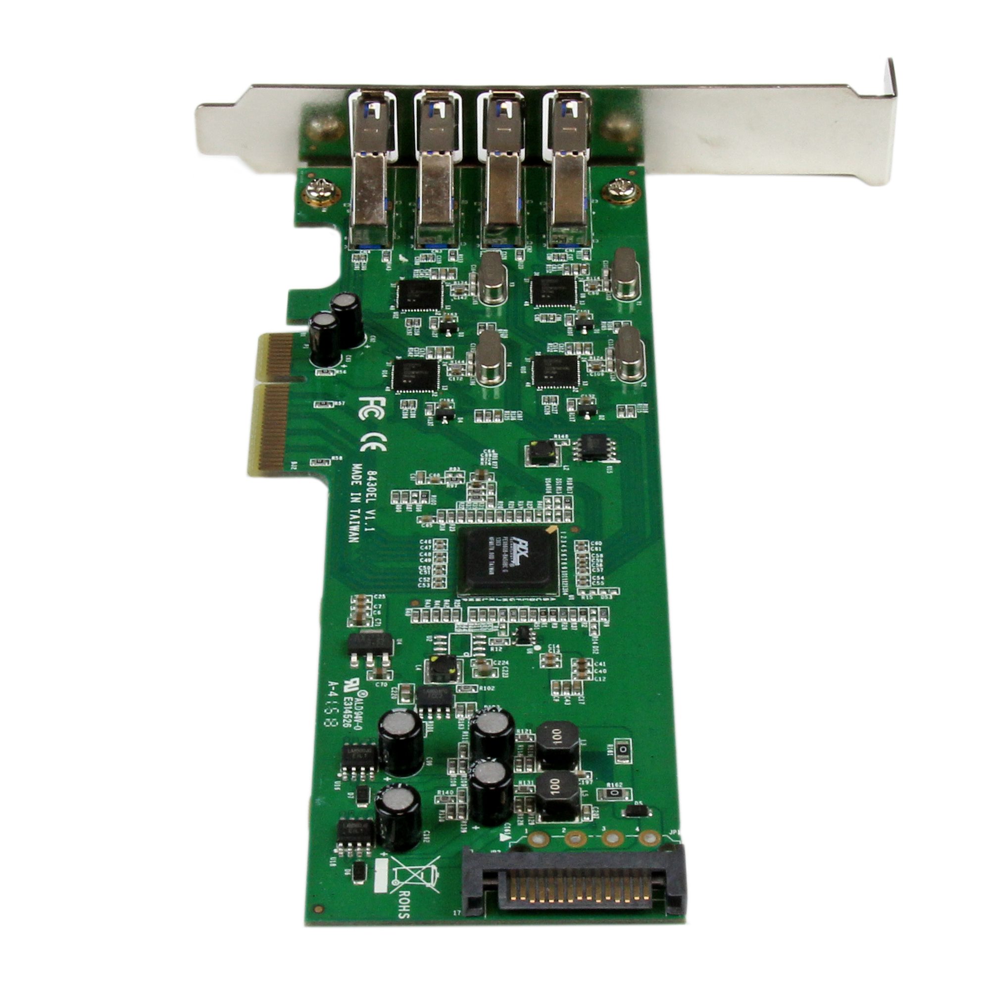 4 Independent Port PCIe USB 3.0 Card - USB 3.0 Cards