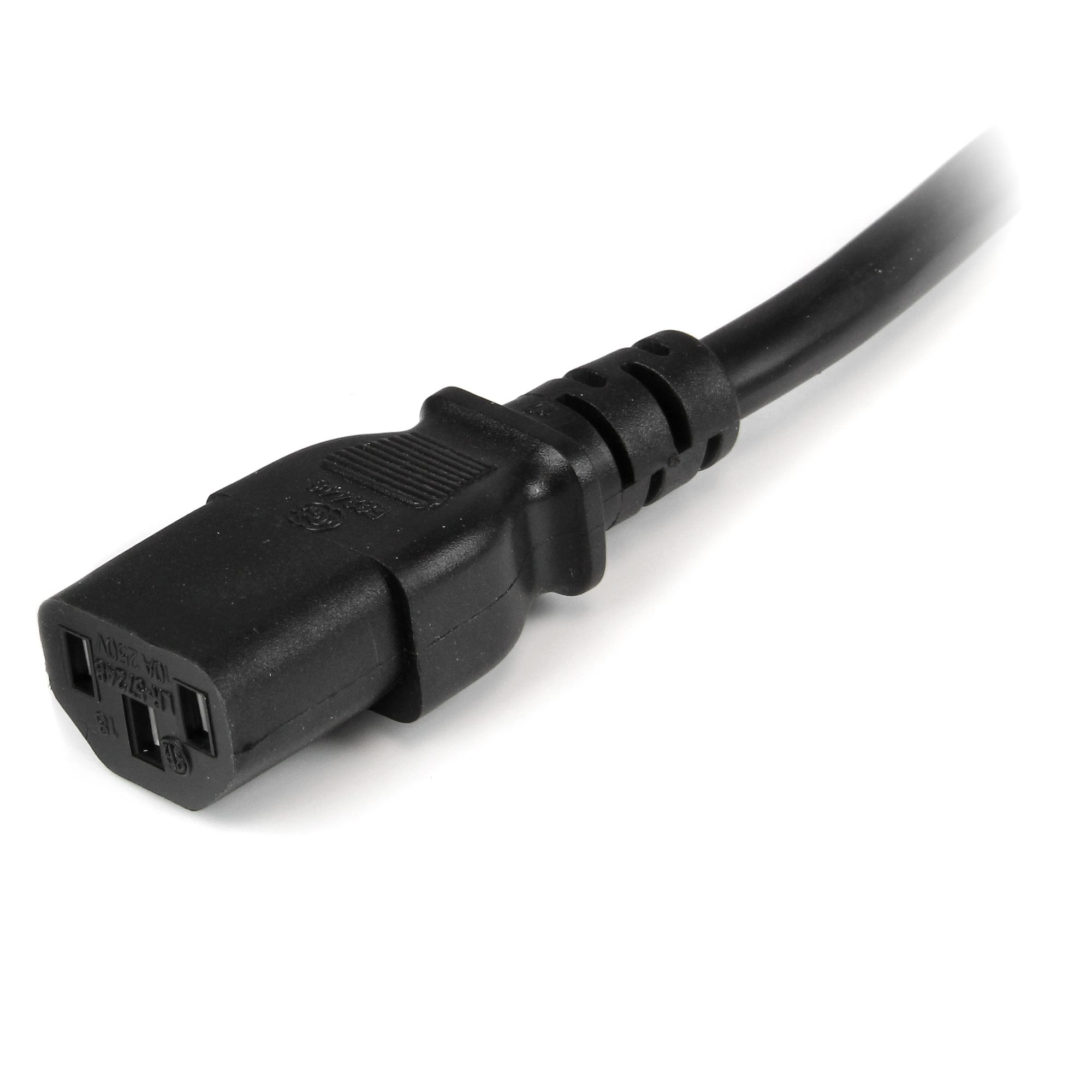2m Power Cord Right Angle C14 to C13 - Computer Power Cables - External