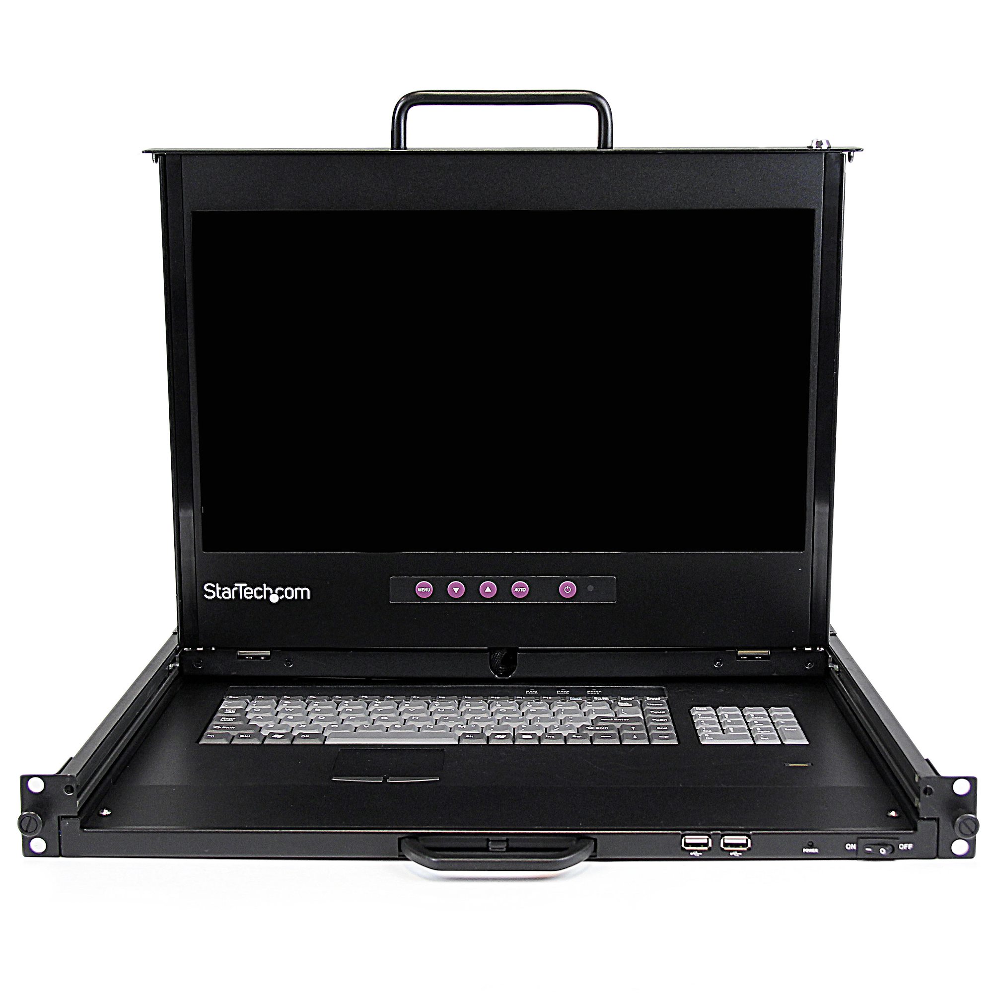 1U 17' 1080p Dual Rail LCD Rack Console - KVM Consoles - Rackmount