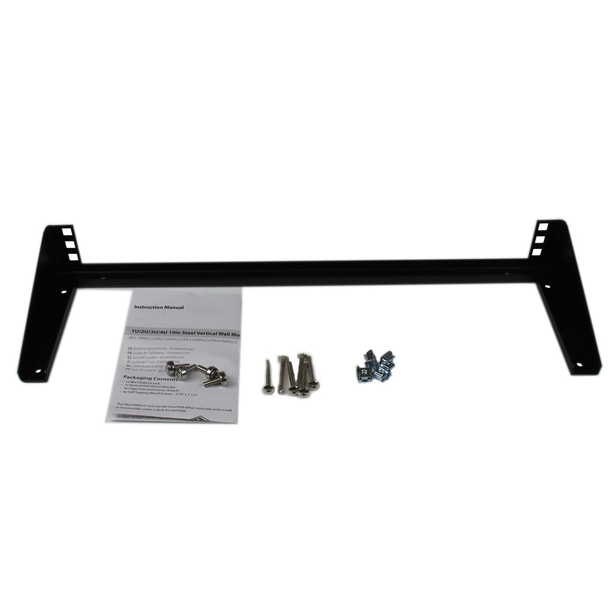 1U 19in Vertical Wall Mount Rack Bracket - Server-Racks