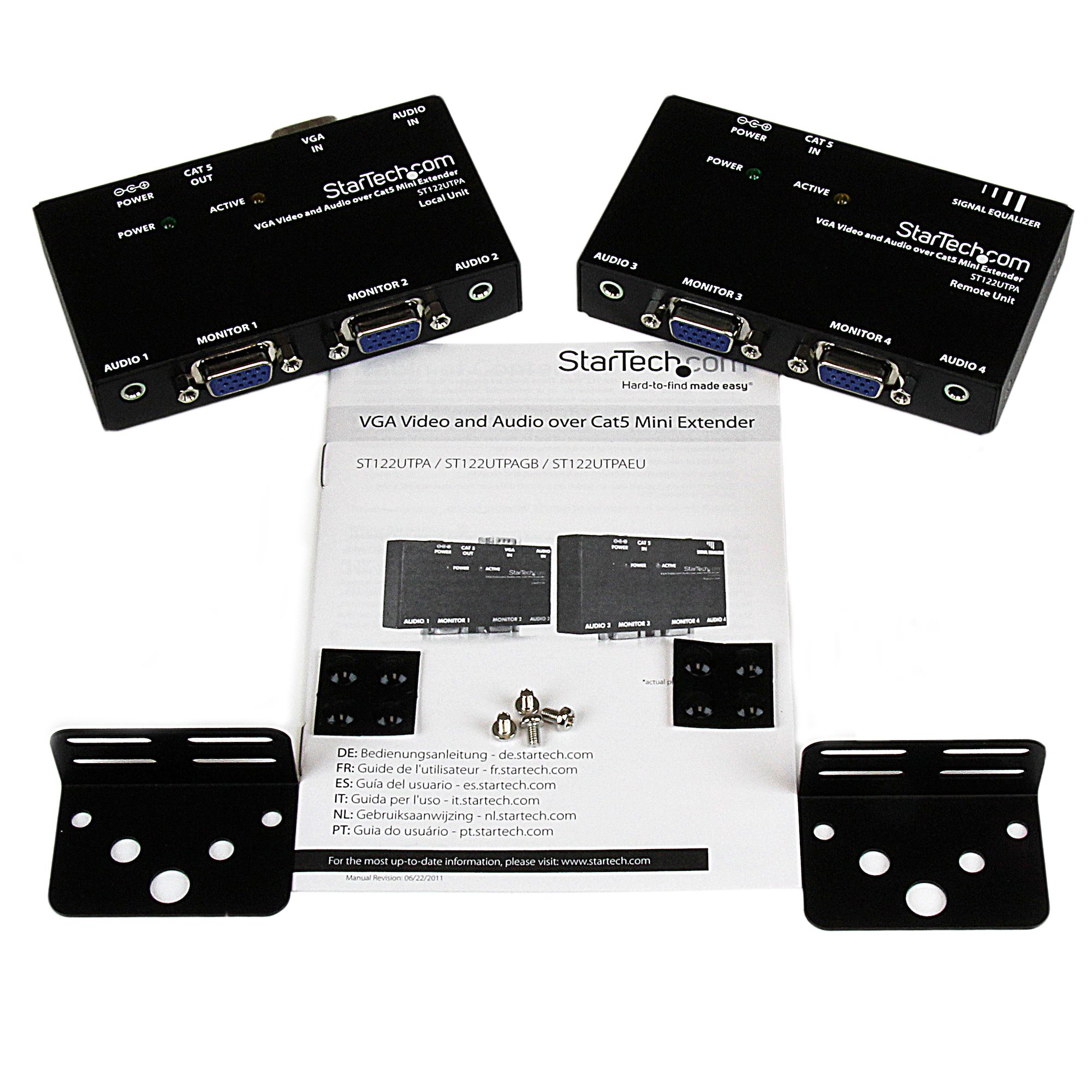 VGA Video Extender over Cat 5 with Audio - Extensores VGA | España