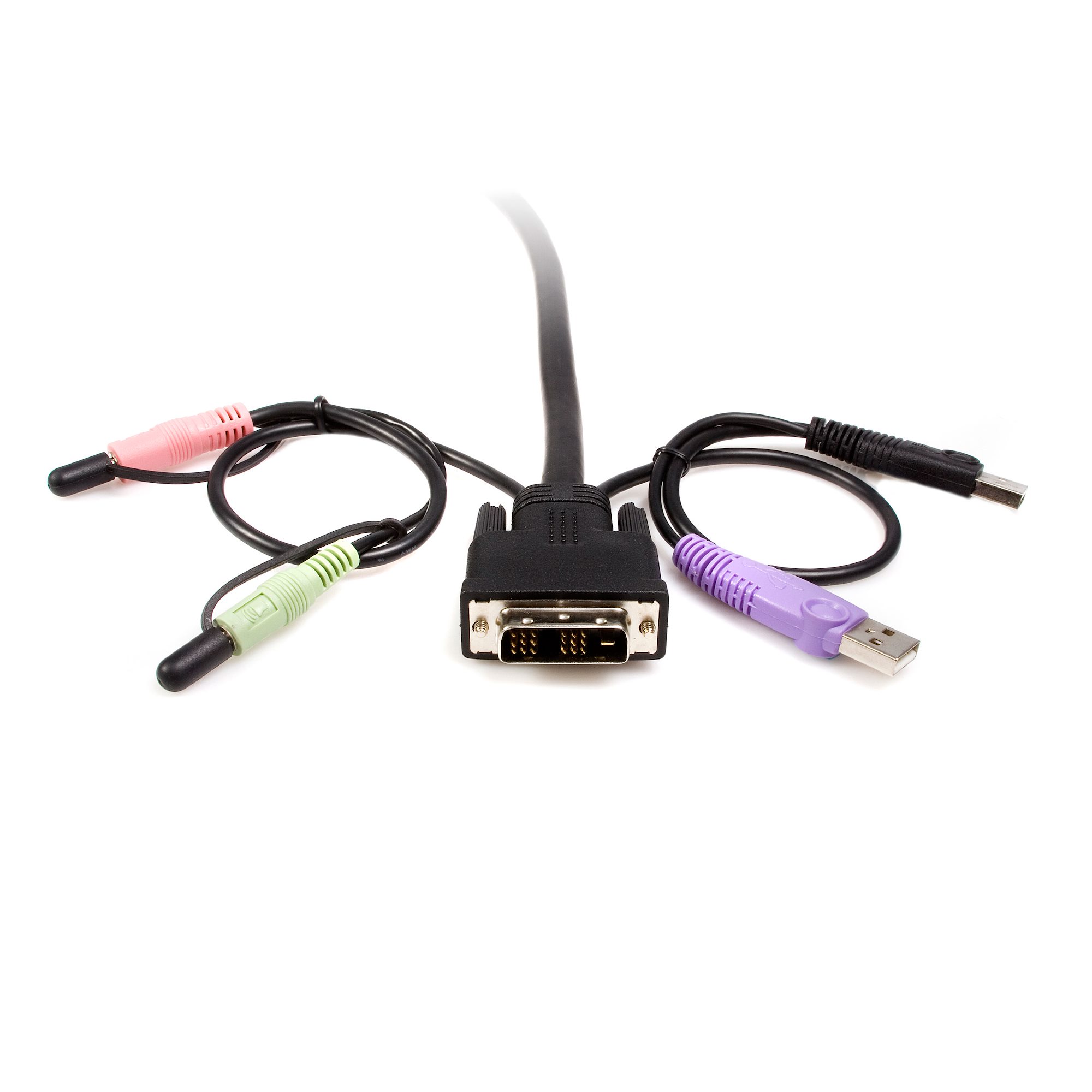 2 Port USB DVI Cable KVM Switch w/ Audio - KVM Switches