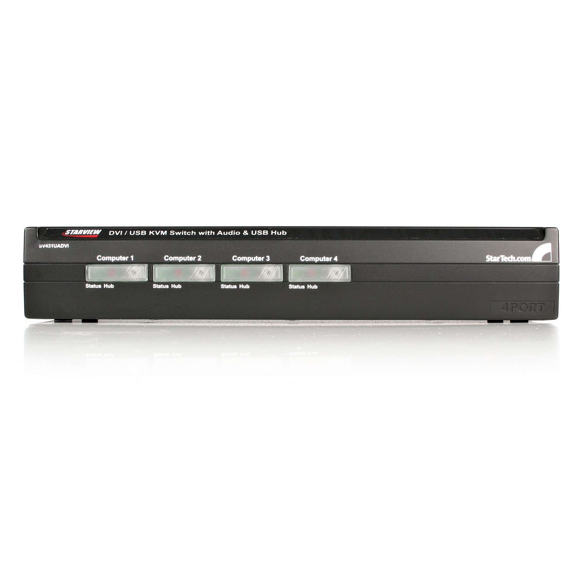 4 Port DVI USB KVM Switch with Audio - KVM Switches