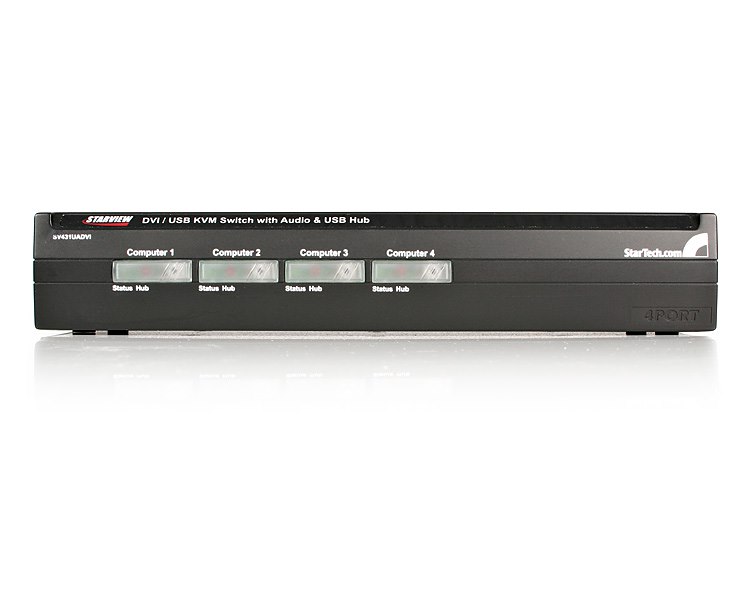 4 Port DVI USB KVM Switch with Audio - KVM Switches | United Kingdom