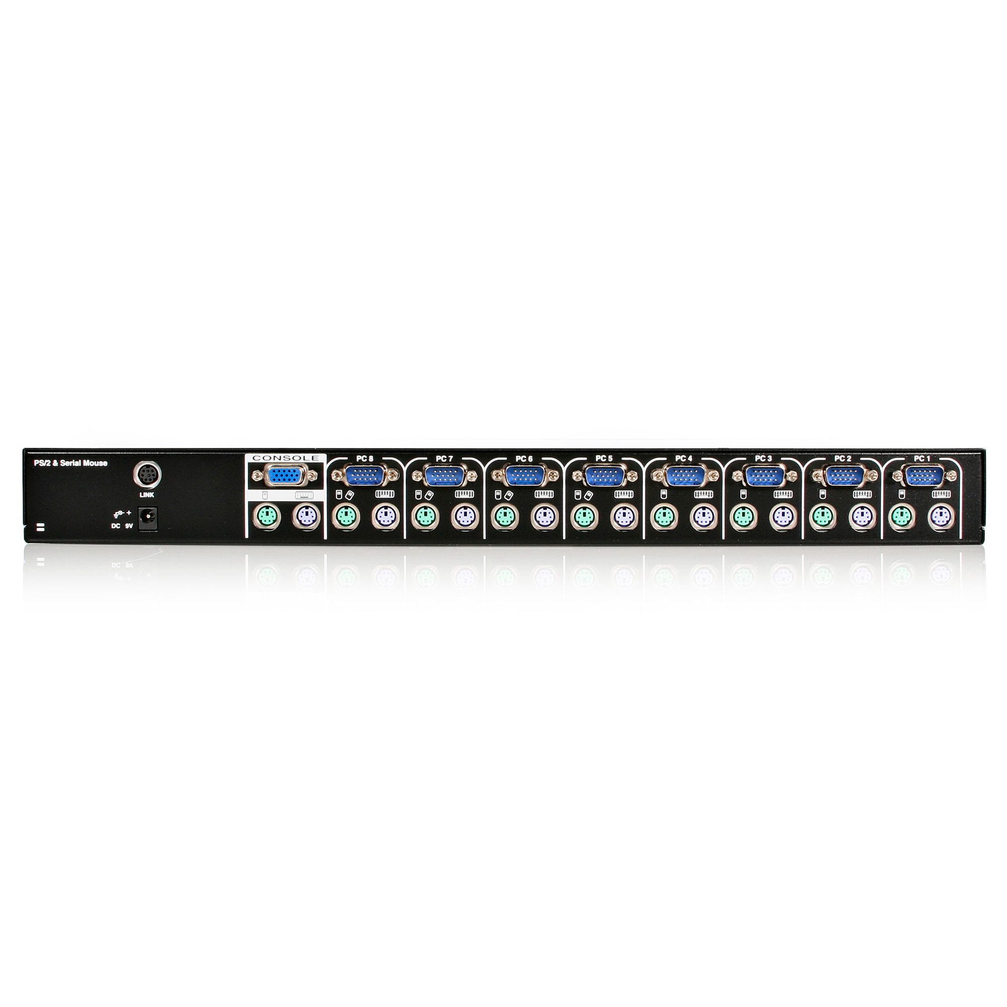 8 Port 1U Rackmount PS/2 KVM Switch - KVM Switches
