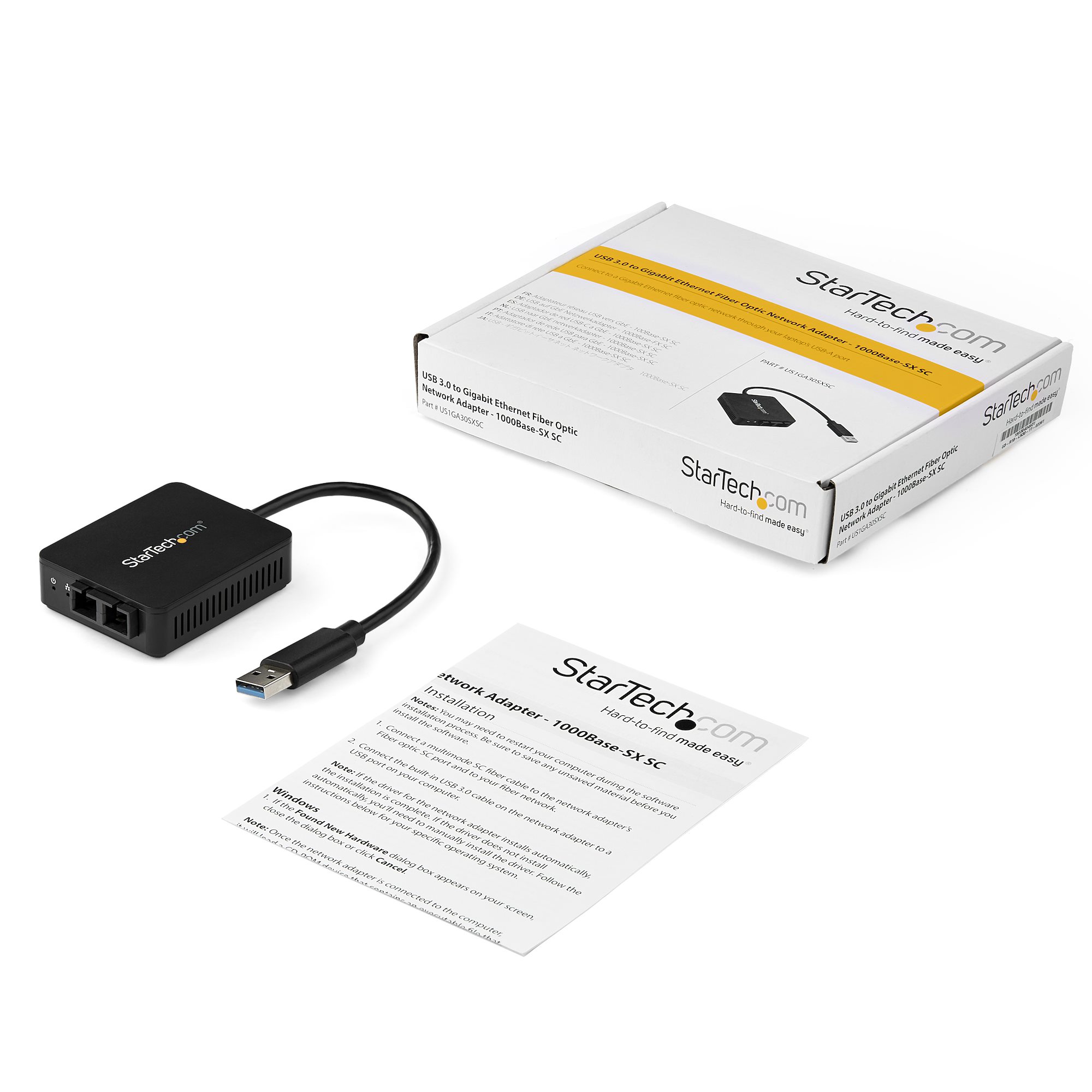 USB 3.0 LWL Konverter - 1000Base-SX SC - USB- und USB-C-Netzwerkadapter ...