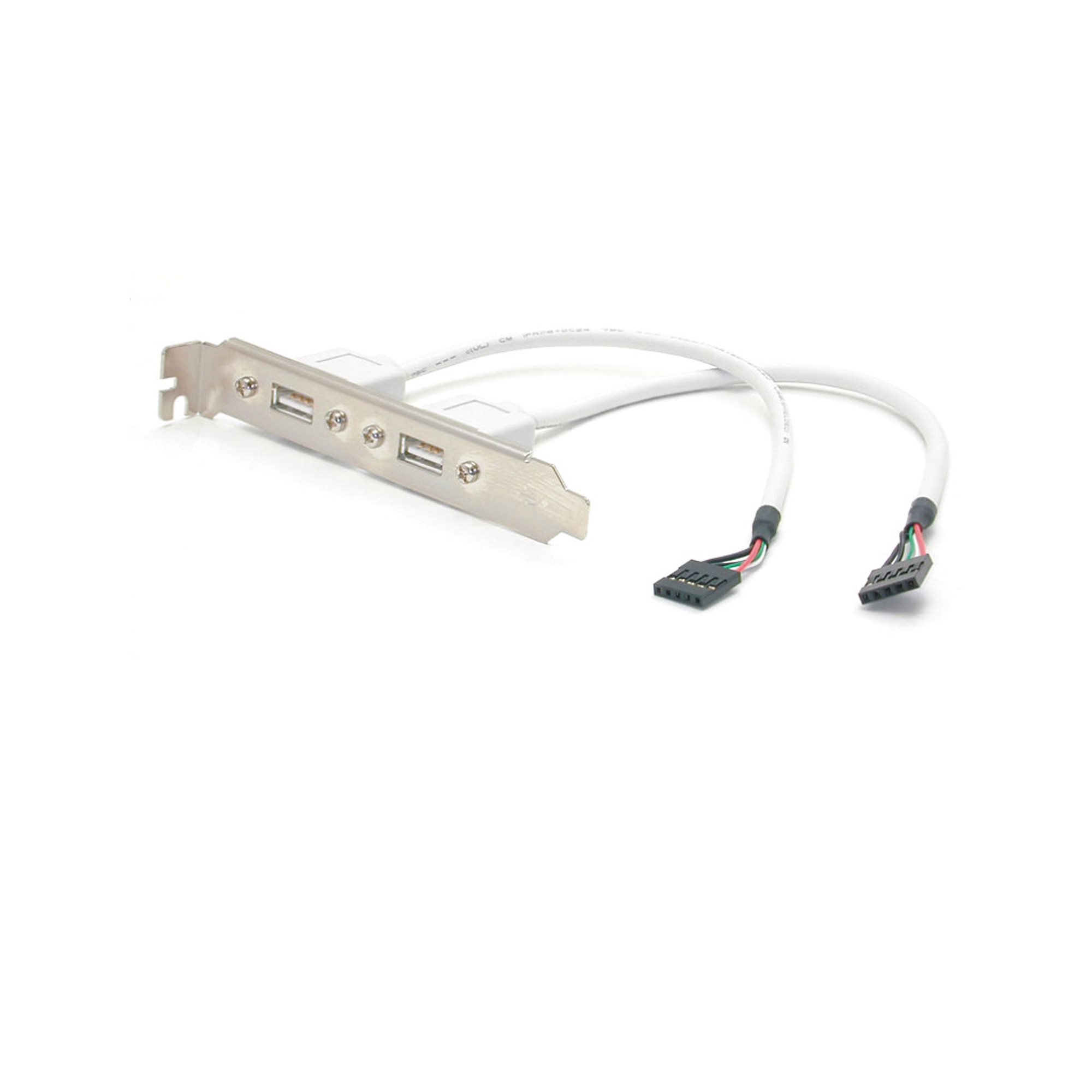 2 Port USB A Female Slot Plate Adapter - Internal USB Cables & Panel ...