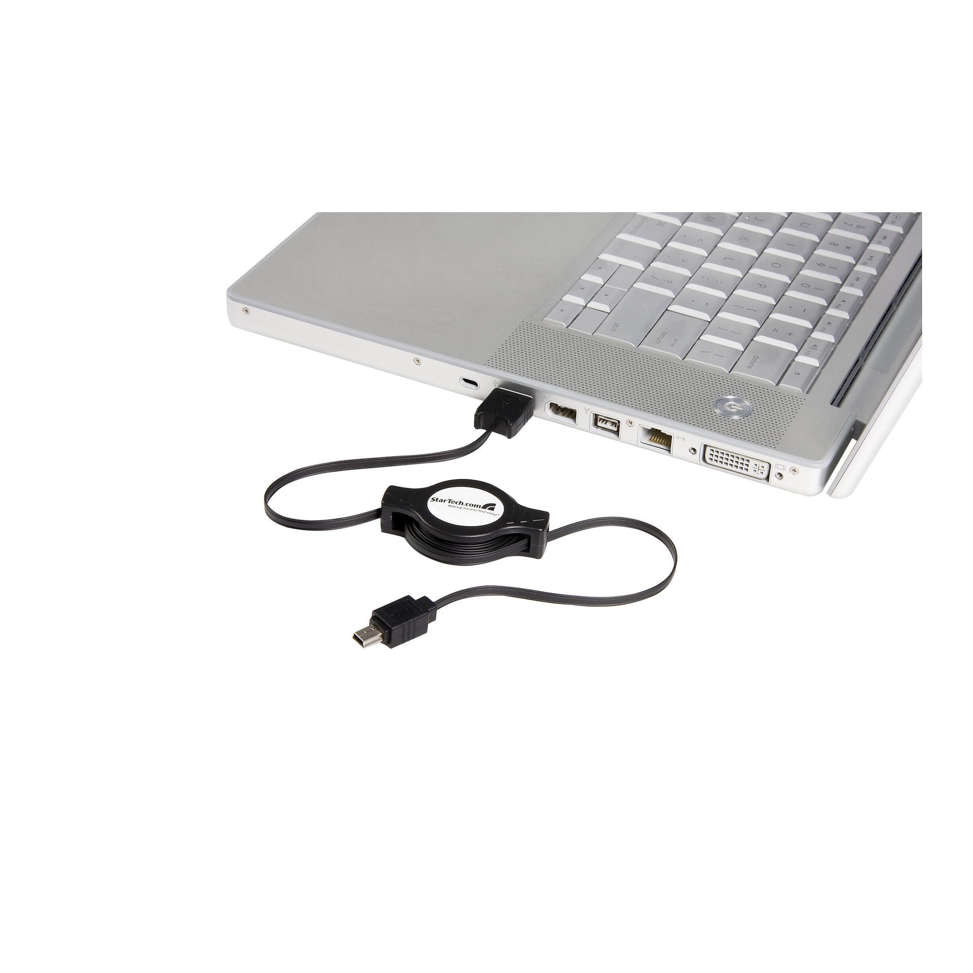 4 ft Retractable USB Cable A to Mini B - USB Adapters (USB 2.0) | Europe