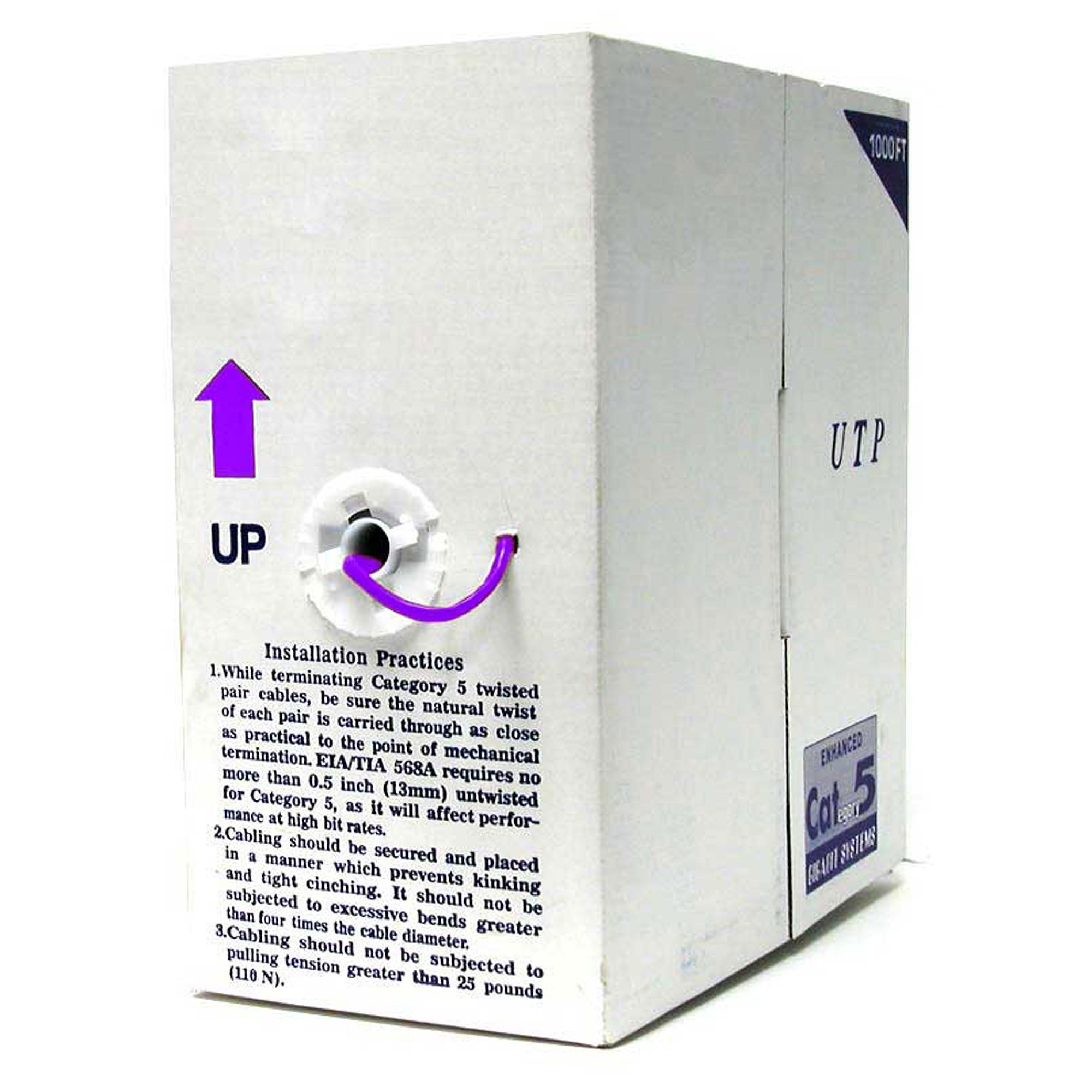 Purple Stranded Patch Cable by the Foot - Bulk Network Cables