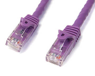 15m Purple Snagless Cat5e Patch Cable (45PAT15MPL) - Cat 5e Cables ...