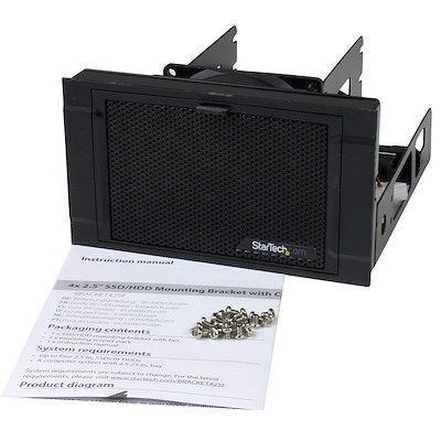 4x 2.5in SSD/HDD Mounting Bracket w/ Fan - Drive Mounting Brackets ...