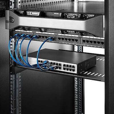 1U Vented Server Rack Cabinet Shelf 16in - Rack Shelves | Server Rack ...