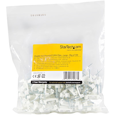 100 Cable Clips with Nails /Clamps/Tacks - Cable Tying Solutions ...