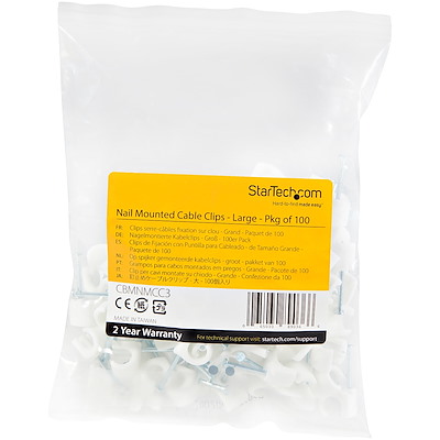 100 Cable Clips w/ Nail/Clamps/Tacks - L - Cable Tying Solutions | Germany