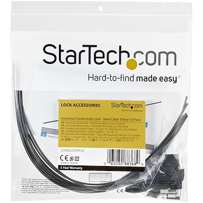 ケーブル/アダプタ連結用セキュリティワイヤー 10個入りパック - ノートパソコン用ロック | 日本