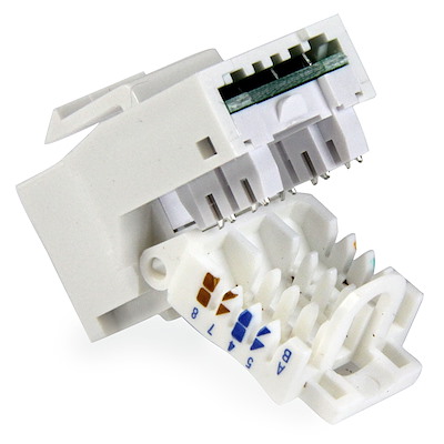 Cat5e Modular Keystone Jack White - Network Wall Jacks & Outlets