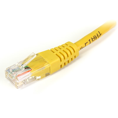 12 ft Yellow Cat5e Crossover Patch Cable (M45CROSS12YL) - Crossover Patch Cables