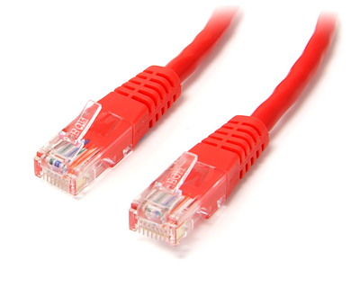 15m Cat5e Red Molded Cat5e Patch Cable (M45PAT15MRD) - Cat 5e Cables ...
