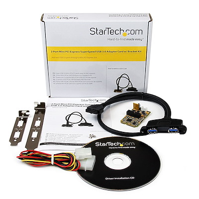 2 Port Mini PCIe USB 3 Adapter Card - USB 3.0 Cards | Europe