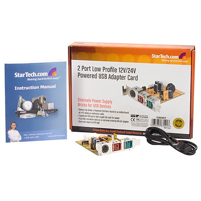 2 Port 12V 24V PoweredUSB Adapter Card - Powered USB Cards & Adapters ...