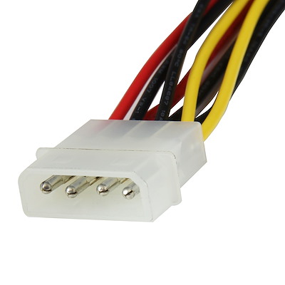 12' LP4 to 2x Right Angle SATA Power - Computer Power Cables - Internal ...