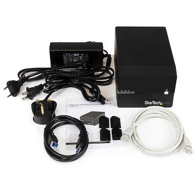 Dual Bay Gigabit NAS RAID Enclosure - External Drive Enclosures ...