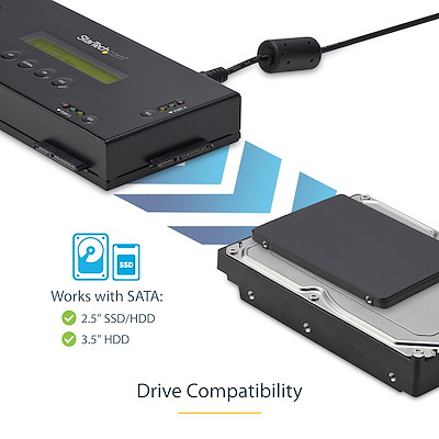 Effaceur de SSD HDD a 4 Baies 6 35 et 8 89cm SATA Nettoyeur de Disques Autonome et Securise
