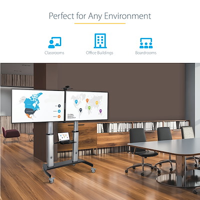 Dual TV Cart / Mount, Rolling TV Cart - TV Mounts | Canada