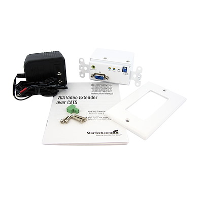 VGA Wall Plate Cat5 Video Extender Kit - VGA Extenders