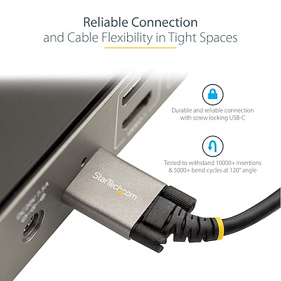1m Side Screw Locking USB C Cable 10Gbps - USB-C Cables | Japan