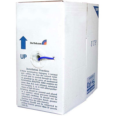 Blue Cat6 Stranded Patch Cable By the ft - Bulk Network Cables