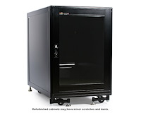 Refurbished 15U 19in Black Server Rack Cabinet with Fans