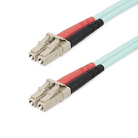20m (65ft) LC/UPC to LC/UPC OM4 Multimode Fiber Optic Cable, 50/125µm ...