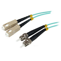 1m 10 Gb Aqua MM Fiber Patch Cable SC/ST - Fiber Optic Cables ...