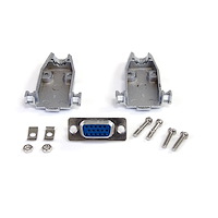 High Density DB15 Female VGA Connector w/ Metal Cover