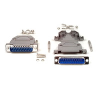 Assembled DB25 Male Solder D-SUB Connector with Plastic Backshell