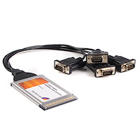 4 Port CardBus RS232 Serial Laptop PC Adapter Card - 16950