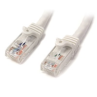 10 ft Cat 6 White Snagless Crossover Gigabit RJ45 UTP Cat6 Patch Cable