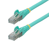 1ft CAT6a Ethernet Cable - Aqua - Low Smoke Zero Halogen (LSZH) - 10GbE ...